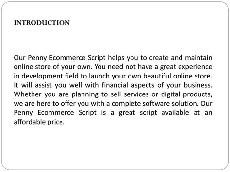 PPT Penny Ecommerce Script PHP Scripts Mall PowerPoint Presentation
