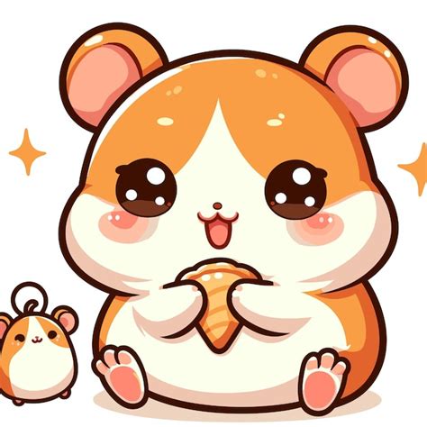 Premium Vector Cute Hamster Vector On White Background