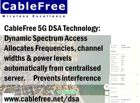 DSA Dynamic Spectrum Access CableFree