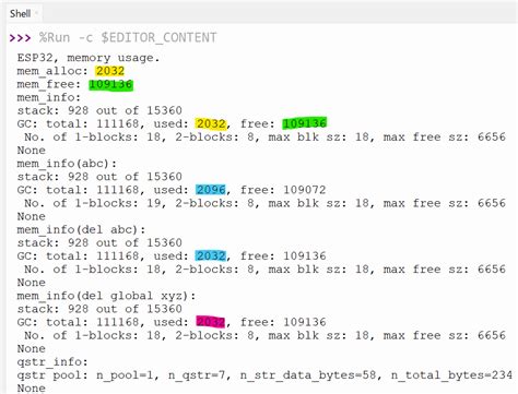 Micropython的午睡114 Esp32版、ヒープ・メモリの使用状況 デバイスビジネス開拓団