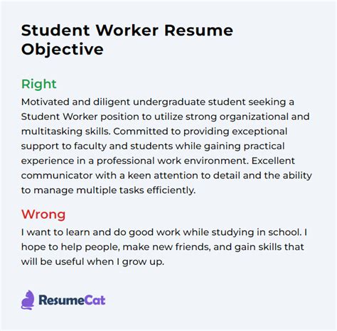 Top 18 Student Worker Resume Objective Examples Resumecat
