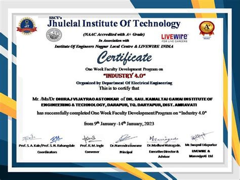 pdf one week faculty development program on industry 4 0 organised