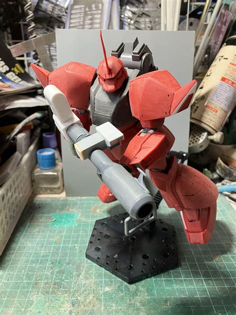 Ms 14b製作5〜8日目ジョニー・ライデン専用機の武器と言えばロケット・ランチャーですね♪と言う事で、ジャイアント・バズーカーをベースに