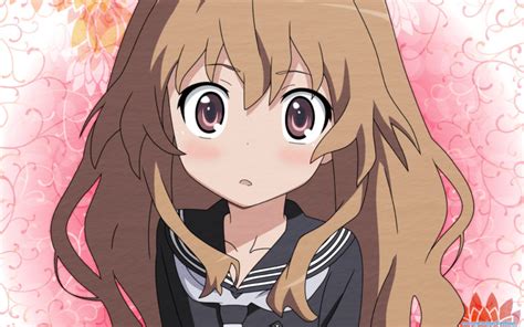Aisaka Taiga Blush Brown Eyes Brown Hair Long Hair Seifuku