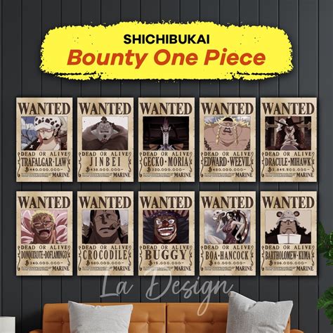 Set One Piece Wanted Poster One Piece Aesthetic Anime One Piece A A A Crew Poster Shopee