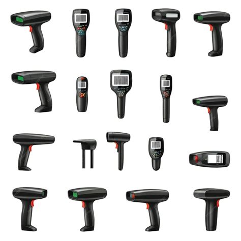 Barcodescanner Vector Set White Background Isolated A High Quality Premium Ai Generated Vector