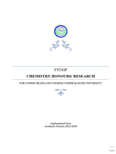 Fyugp Chemistry Pdf Critical Thinking Knowledge