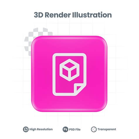 Premium Psd 3d Render 3d File Object Icon For Web Mobile App Social