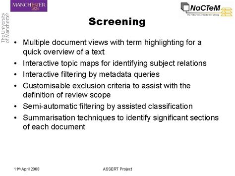 Automatic Summarisation For Systematic Reviews Using Text Mining