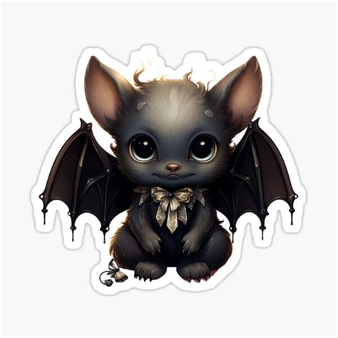 Cute Kawaii Bat Gothic Sticker For Sale By Mateusz Majcherek Redbubble
