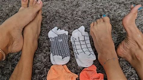Katherine And Milah Sexy Socks Show Of Their Highly Arched Feet Foot