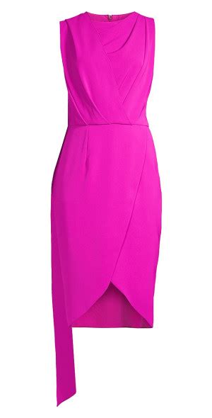 Black Halo Womens Bh Janella Asymmetric Sheath Dress