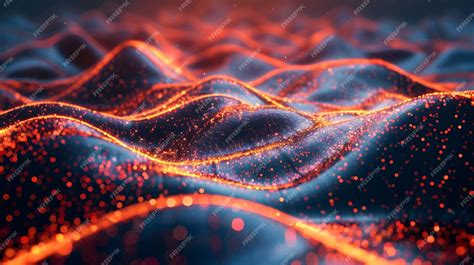 Premium Photo Photo Realistic Abstract Art Glossy Data Landscapes Embodying Innovation And