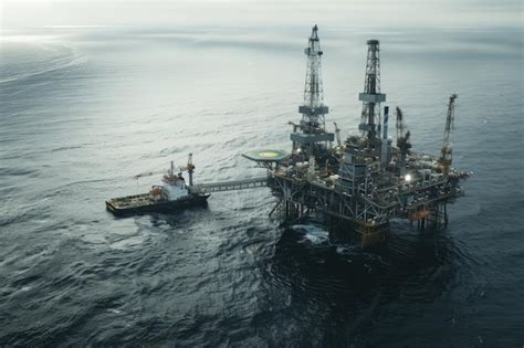 Offshore Oil Platform Premium Ai Generated Image