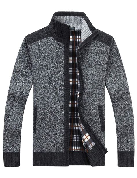Yeokou Mens Shawl Collar Cardigans Slim Fit Button Cable Knit Black