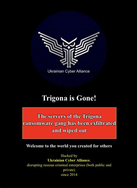 trigona ransomware takedown by ukrainian cyber alliance