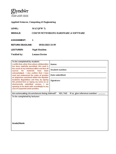 Assignment 1 Com739 Msc 22 Pdf Computer Network Software