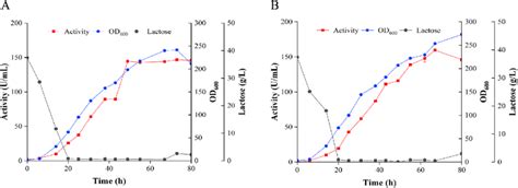 Lactase Production In Fed Batch Culture In 5 L Bioreactors A Download Scientific Diagram