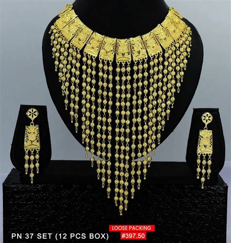 Golden Wedding Layered Necklace Set Loose At Rs 208set In Rajkot Id