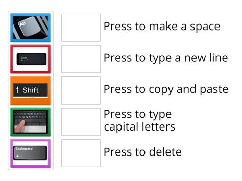 computer keyboard keys match up