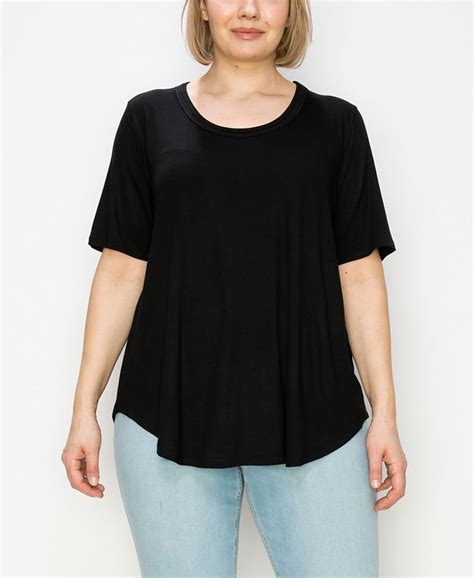 Coin 1804 Plus Size Double Binding Swing T Shirt Macys