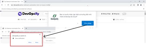 Làm Việc Với Notifications Popup Sử Dụng Selenium Webdriver