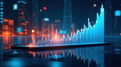 A Vibrant Data Visualization Presents Rising Analytics On A Digital