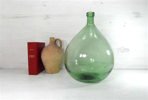 Large Demijohn Green Glass Bottle