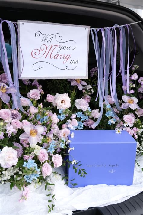 검단꽃집 꽃 애정 단 한번뿐인 트렁크 프로포즈💍 보라는 사랑이죠~💜마전동꽃집당하동꽃집불로동꽃집검단신도시꽃집청라꽃집