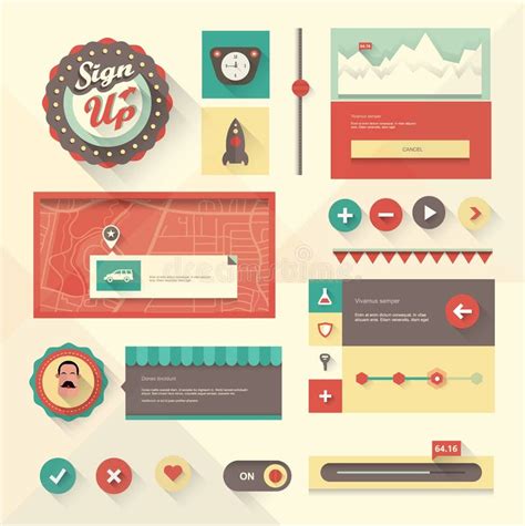 UI Set Stock Vector Illustration Of Style Smart Dark