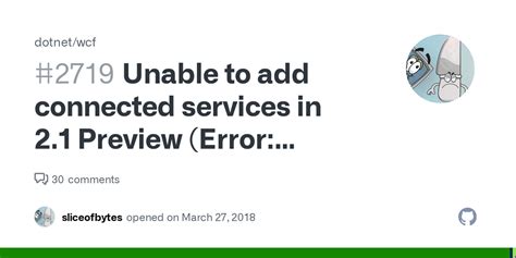 Unable To Add Connected Services In 21 Preview Error Version For