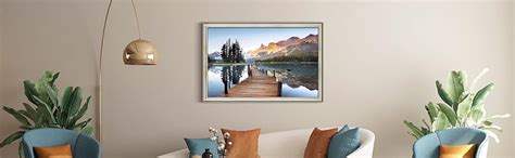 Lake Landscape Canvas Wall Art Framed Nature Bridge Water