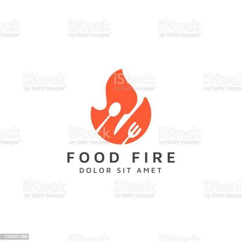火食負空間標誌設計向量圖形及更多匙羹圖片 匙羹 煙霧 物理結構 企業 Istock