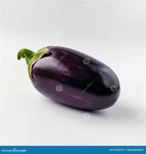Eggplant With A Shiny Dark Purple Skin Stock Illustration