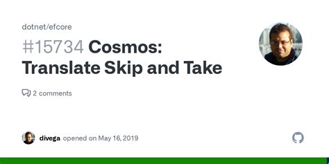 Cosmos Translate Skip And Take · Issue 15734 · Dotnetefcore · Github