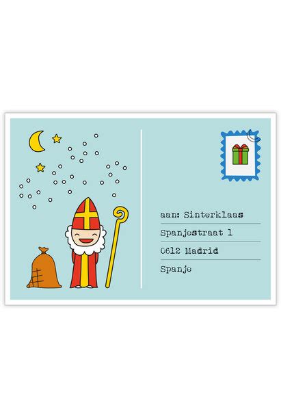 Postkaart Sinterklaas 12 St Aan Sinterklaas Give X