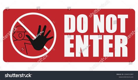 Do Not Enter Sign No Trespassing Stock Vector Royalty Free 2244251997