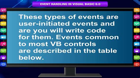 Event Handling In Visual Basic 60 Class 8 Youtube
