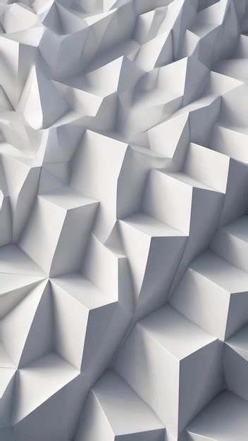 Premium Photo Beautiful White Low Polygonal Surface Morphing