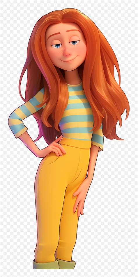 Lorax Animated Woman With Long Red Hair Png 2080x4184px Lorax