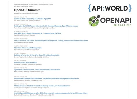 Openapi Summit At Api World Learn And Network Erik Wilde Posted On