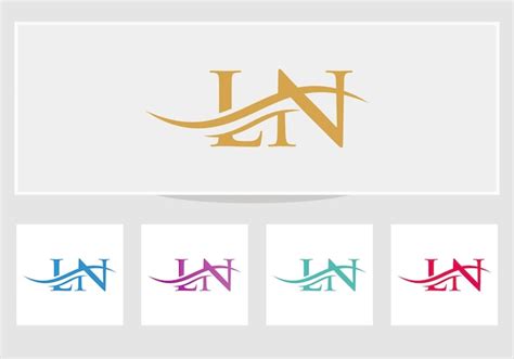 Premium Vector LN Logo Design Premium Letter LN Logo Design With
