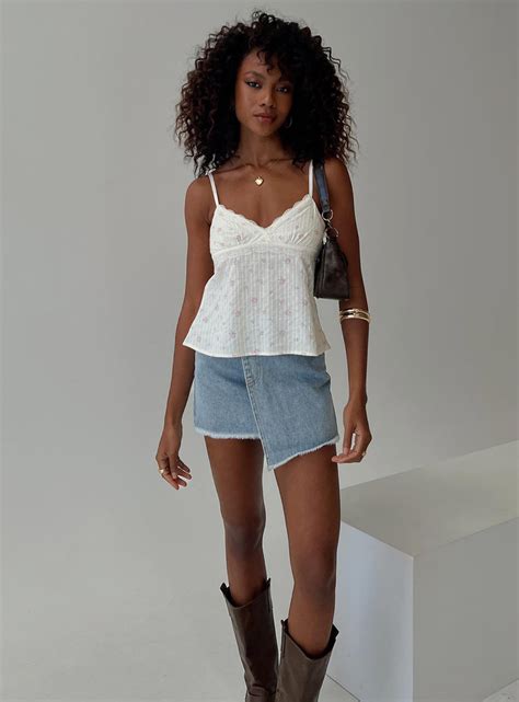 Lunya Top White Floral Princess Polly Usa