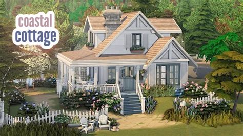 coastal cottage \\ The Sims 4 speed build | Sims house, Sims house ...