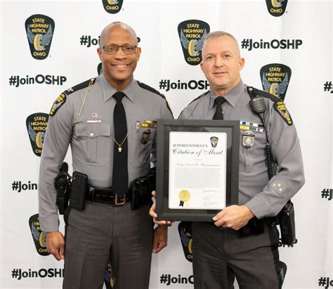 Ohio State Highway Patrol Recognizes Trooper For Life Saving Efforts