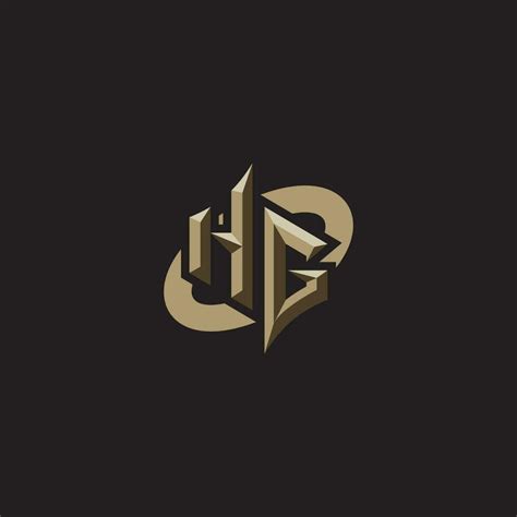 Hg Initials Concept Logo Professional Design Esport Gaming 35168295
