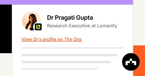 Dr Pragati Gupta Research Executive At Lumanity The Org