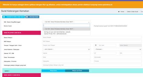 Bug Error Membuat Surat Keterangan Kematian Tiny MCE Untuk Pemohon