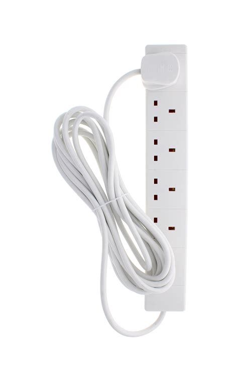 Wholesale Extension Lead 5m 6 Way White