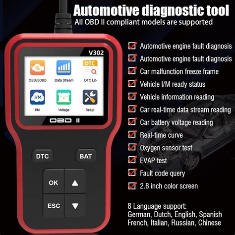 Scanner Tool Car Scanner Code Reader Engine Fault Code Reader Scanner Vehicle Inspection Engine